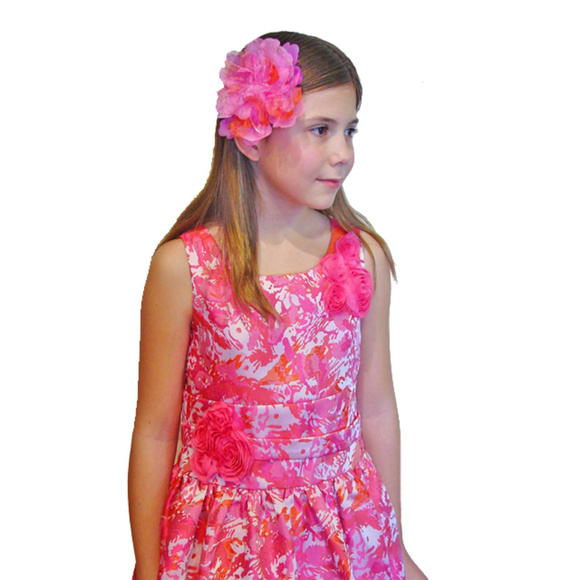 Zoe Ltd | Dresses | Zoe Ltd Coral Silver Designer Girls Dress 8 Lk 7 ...